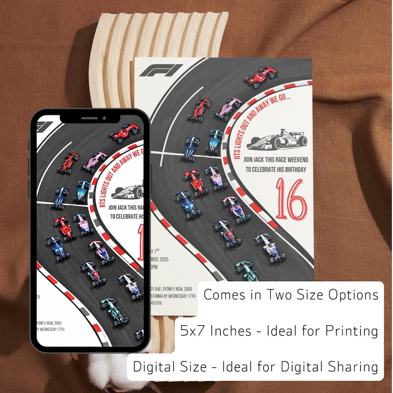 Formula One Birthday Invitation Template, Racing VIP Paddock Club ...