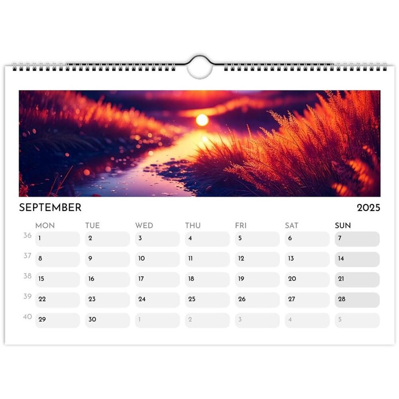Seasonal Landscape 2025 Calendar - Eco-friendly & Vibrant Designs - Etsy
