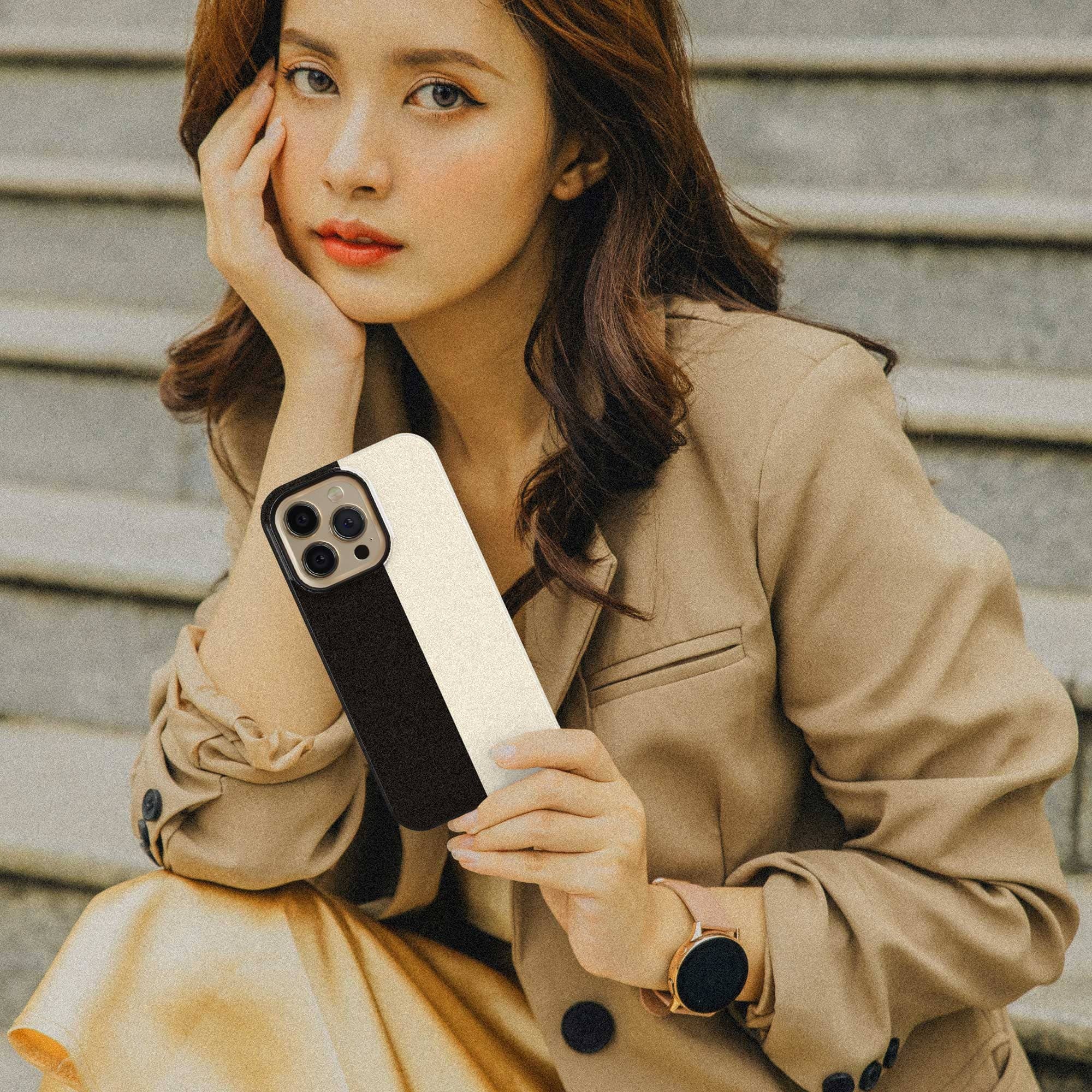 Bicoloured Black & Cream Magsafe Tough Phone Cases Iphone 14 - Etsy