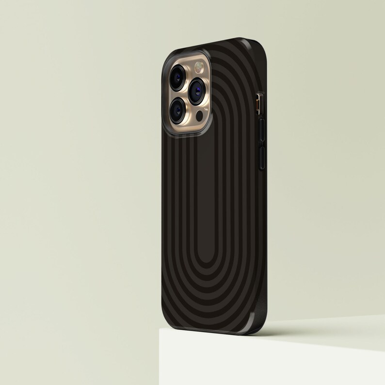 Circular Arch Black on Black Magsafe Tough Phone Cases Iphone - Etsy