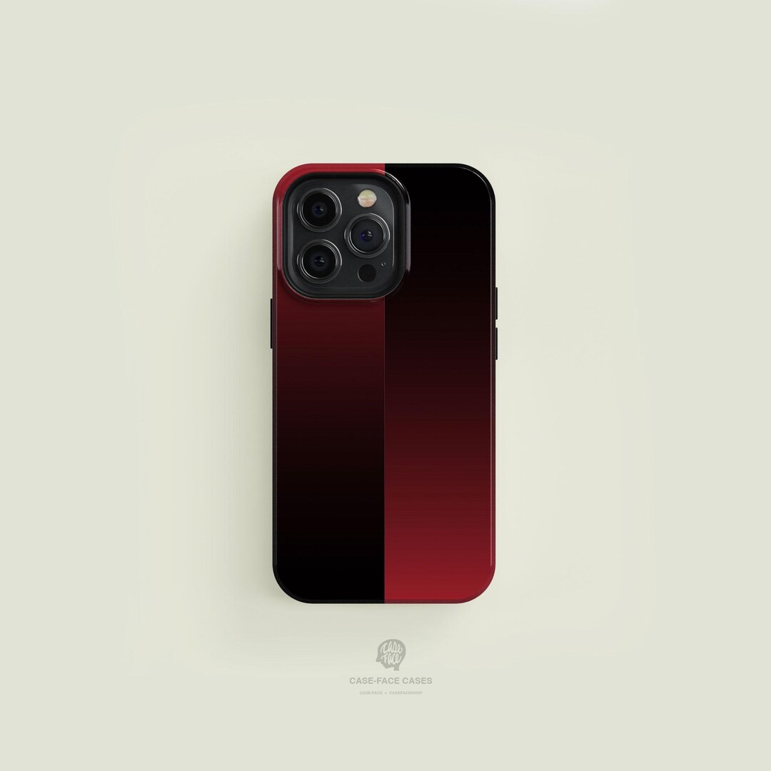 Two Tone Black & Red Gradient Magsafe Phone Case | iPhone 16 15 14 13 ...