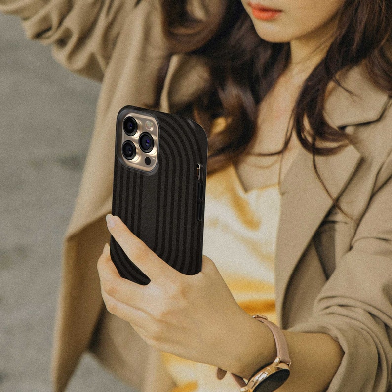 Circular Arch Black on Black Magsafe Tough Phone Cases Iphone - Etsy