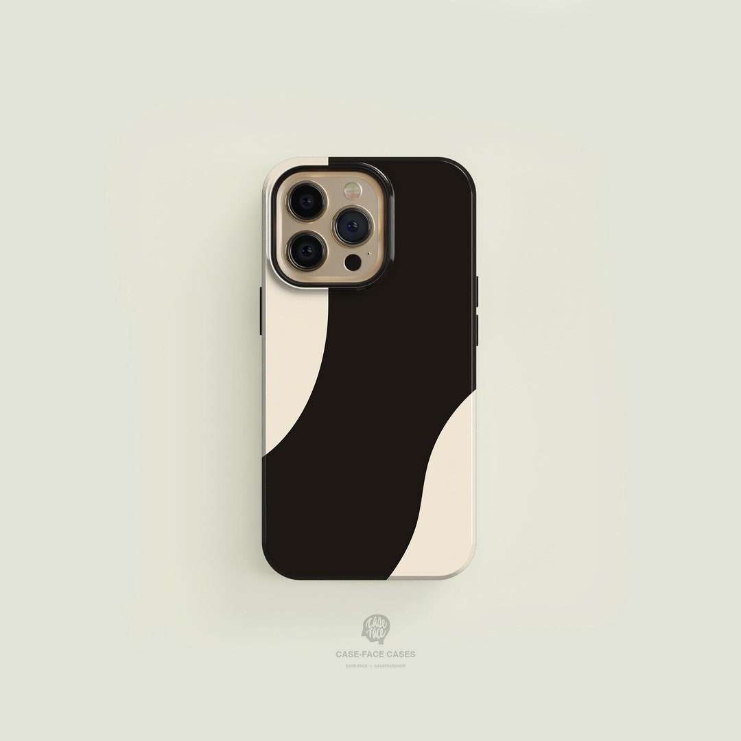 Abstract Patterned Black and Cream Magsafe Tough iPhone Case | iPhone ...