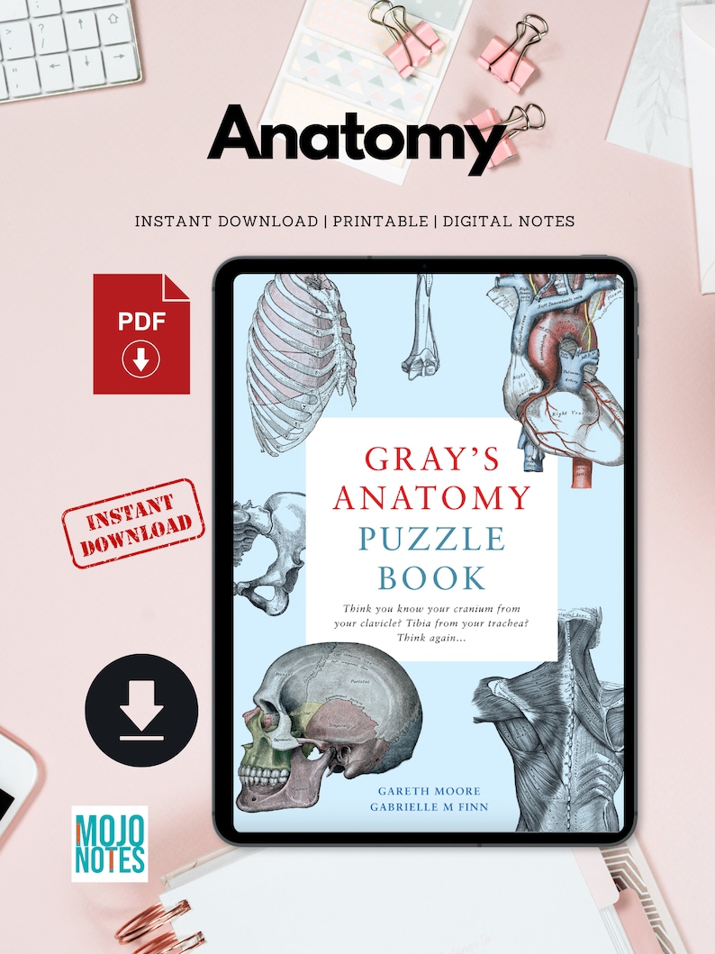Anatomy Puzzle Book | Anatomy Study Guide - Etsy