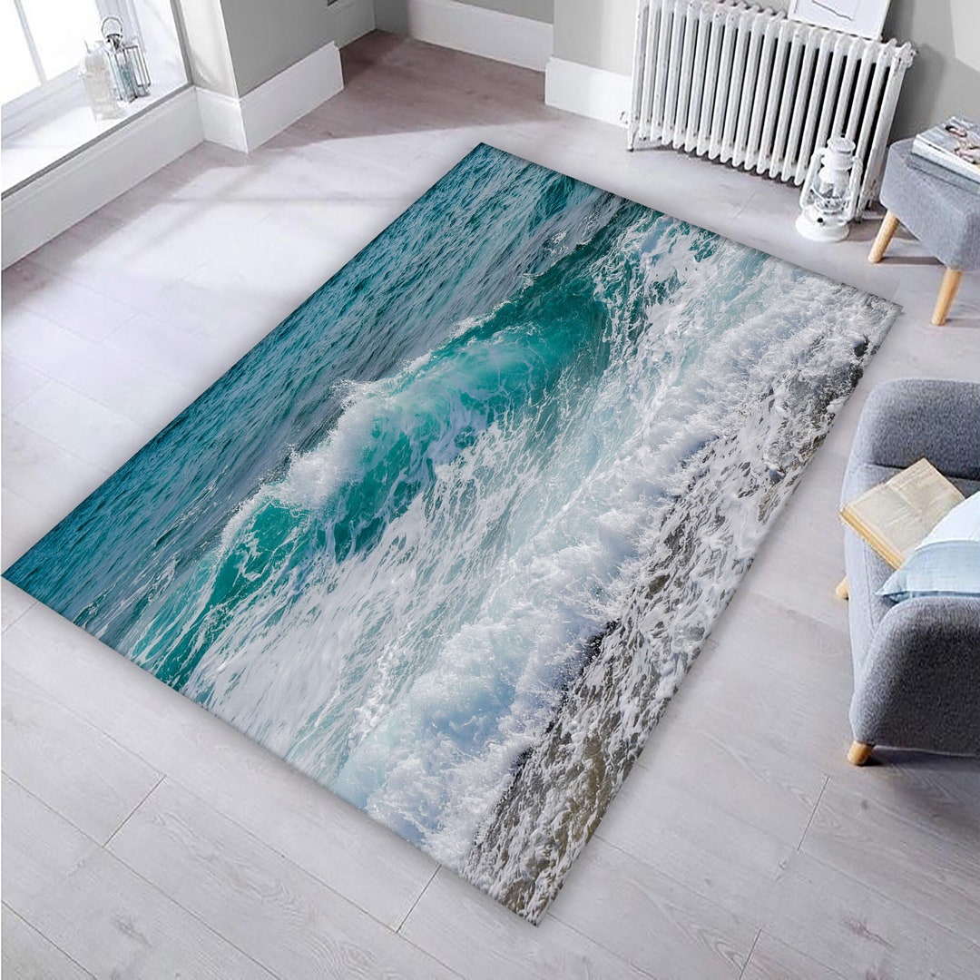 Beach Picture Rug Beachbeach Pattern Rugwater Pattern - Etsy