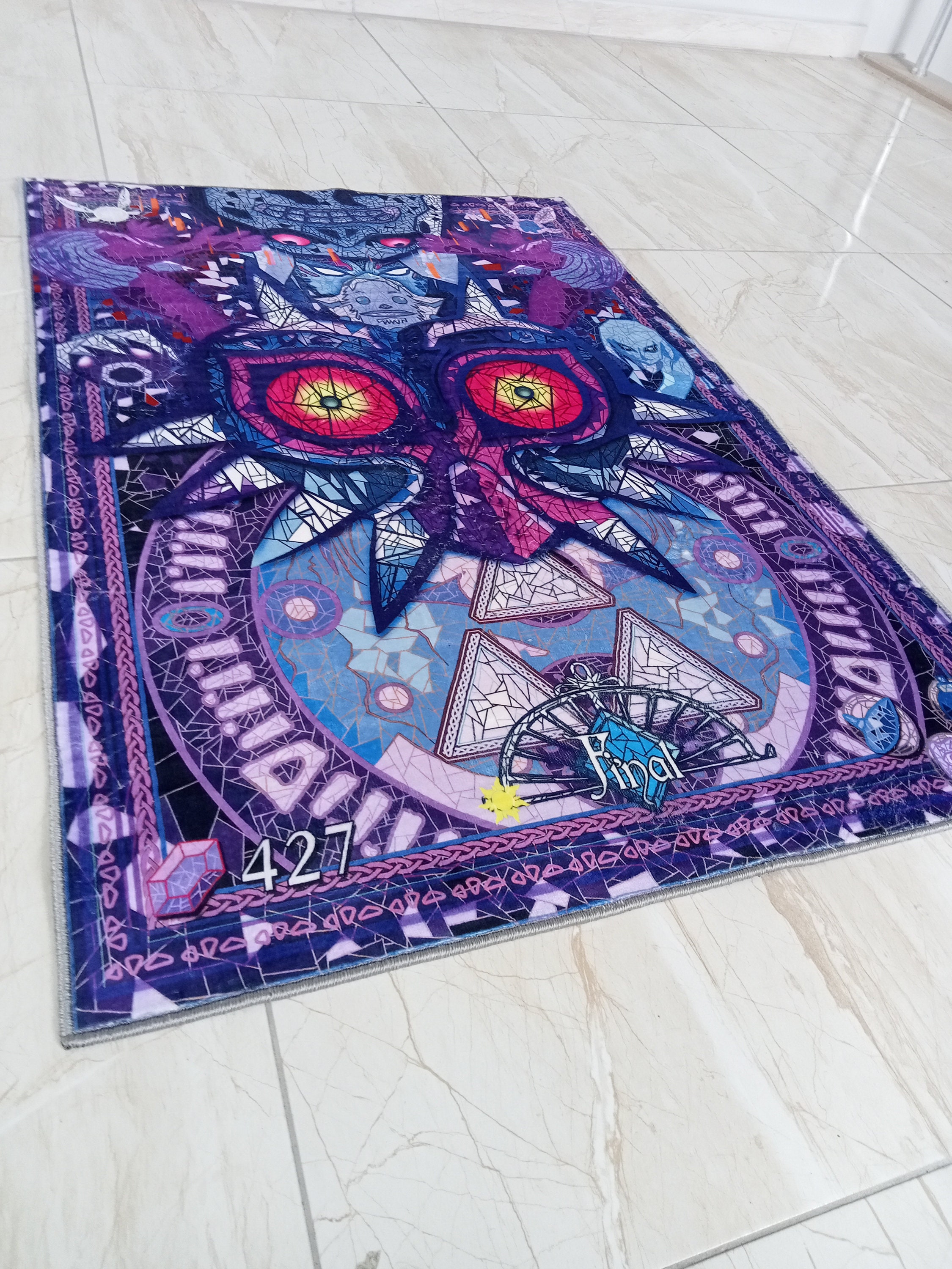 Zelda, Legend of the Zelda, Zelda Pattern Rug, Zelda Map Rug, Themed ...