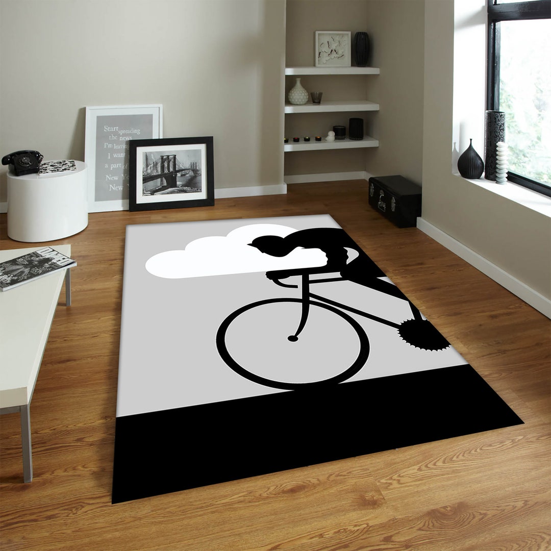 Bicycle Bicycle Pattern Rug Vector Rug Sportsman Rug Young - Etsy