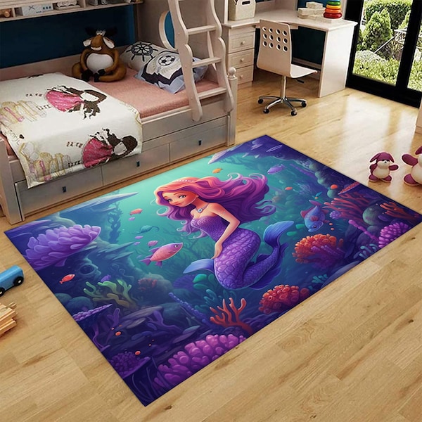 Mermaid Area Rug - Etsy