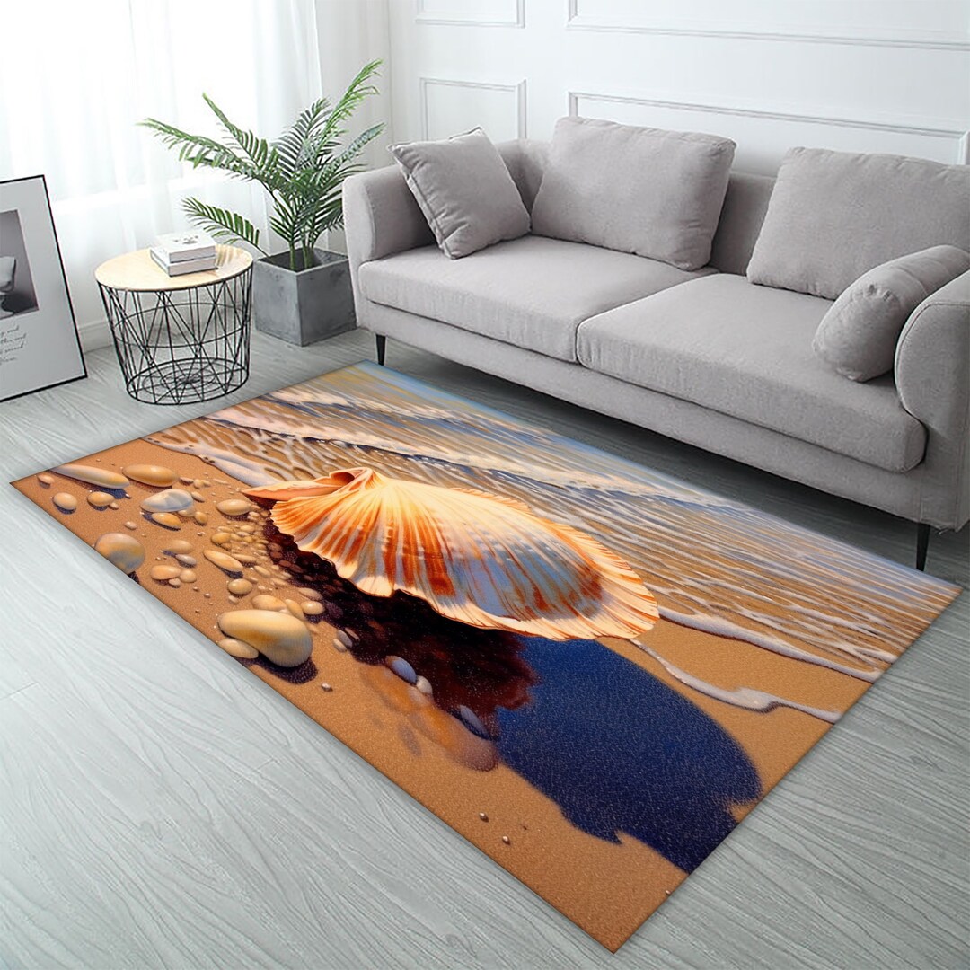 Sea Shell Shell Pattern Rug Beach Pattern Rug Water Pattern - Etsy