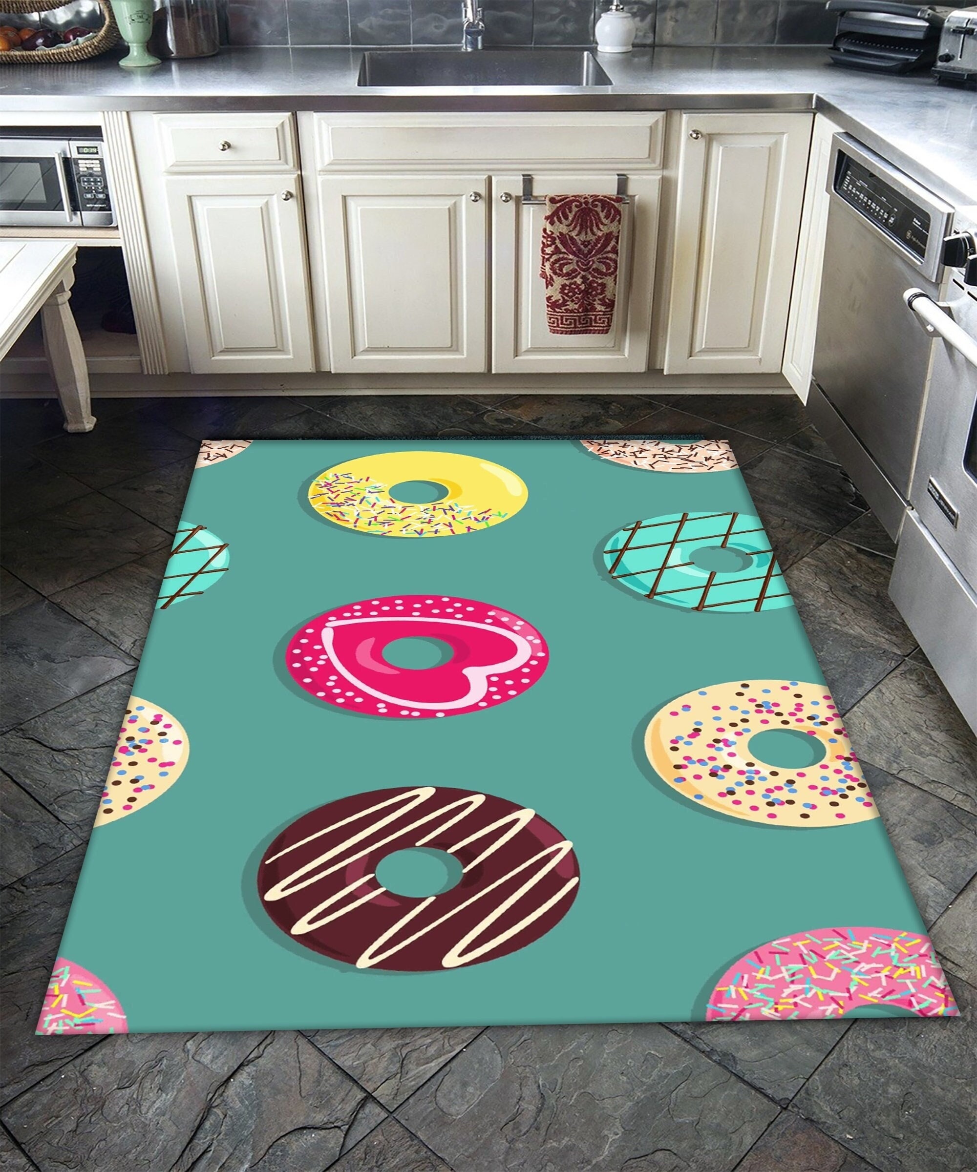 Kitchen Kitchen Rug Colorful Kitchen Rug Candy Pattern Rug - Etsy