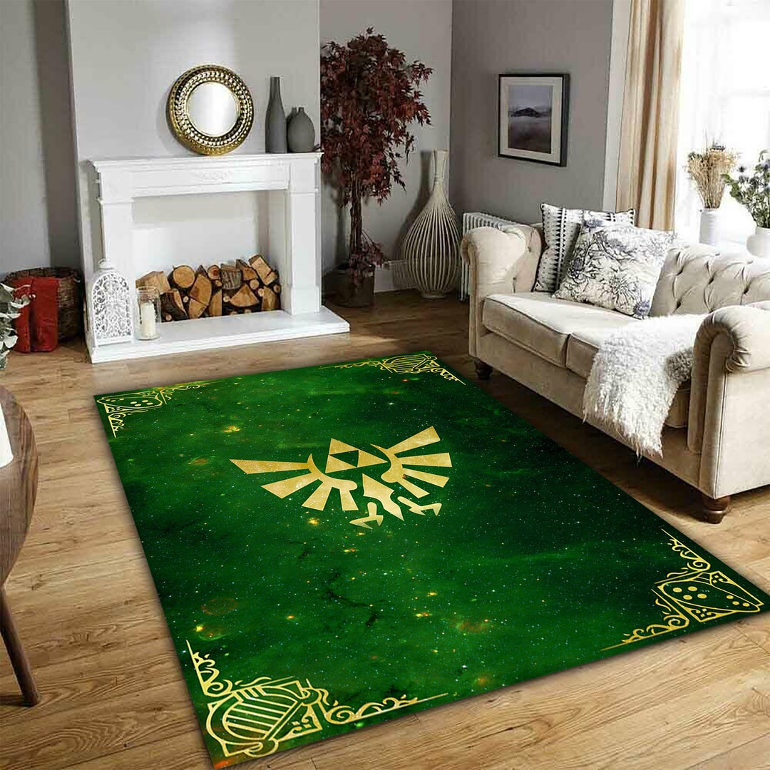 Zelda, Legend of the Zelda, Zelda Pattern Rug, Game Rug, Themed Rug ...