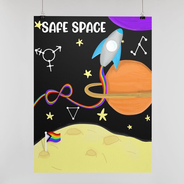Lgbt Safe Space Poster - Etsy