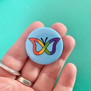 ADHD Awareness Pin, Neurodiversity Rainbow Butterfly, 1.25 Inch - Etsy