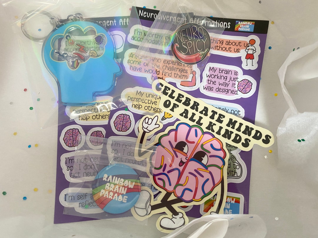 Neurodiversity, Autism, ADHD Gifts Pack Bundle, Humor Sticker, Pin ...