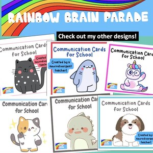 Nonverbal Communication Cards for School, Autism Axolotl Pictures ...