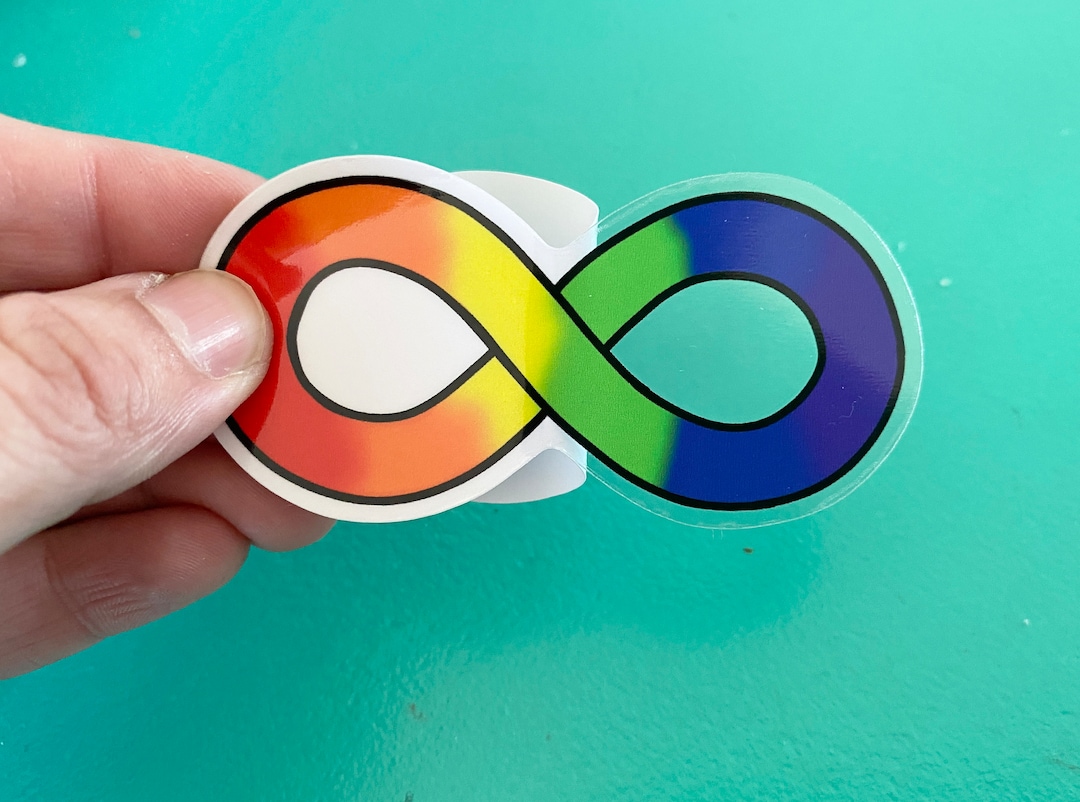 Autism Infinity Rainbow Symbol Sticker, ADHD Sticker, Neurodiversity ...