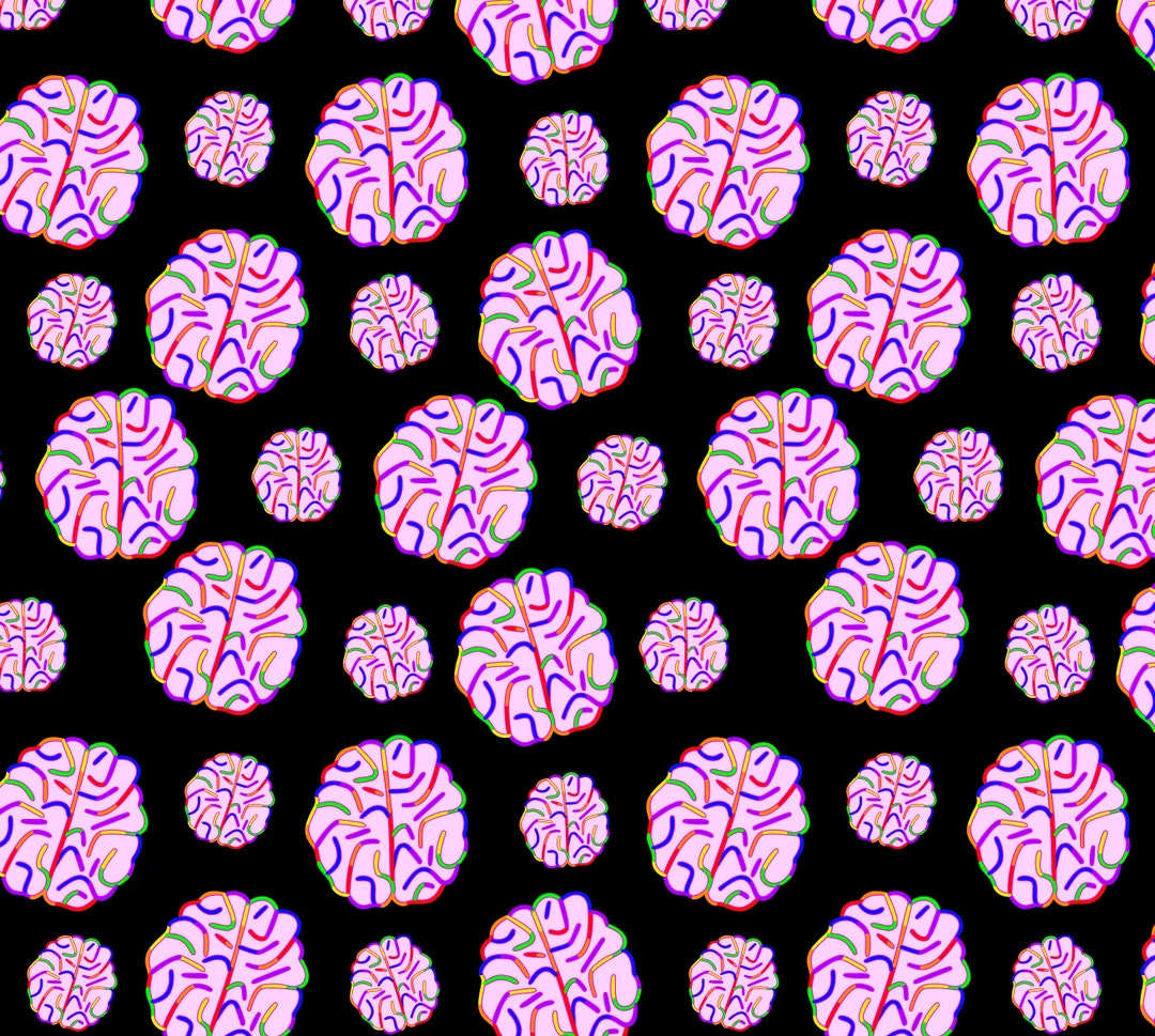Autism Png ADHD Png Colourful Brain Png Seamless File - Etsy