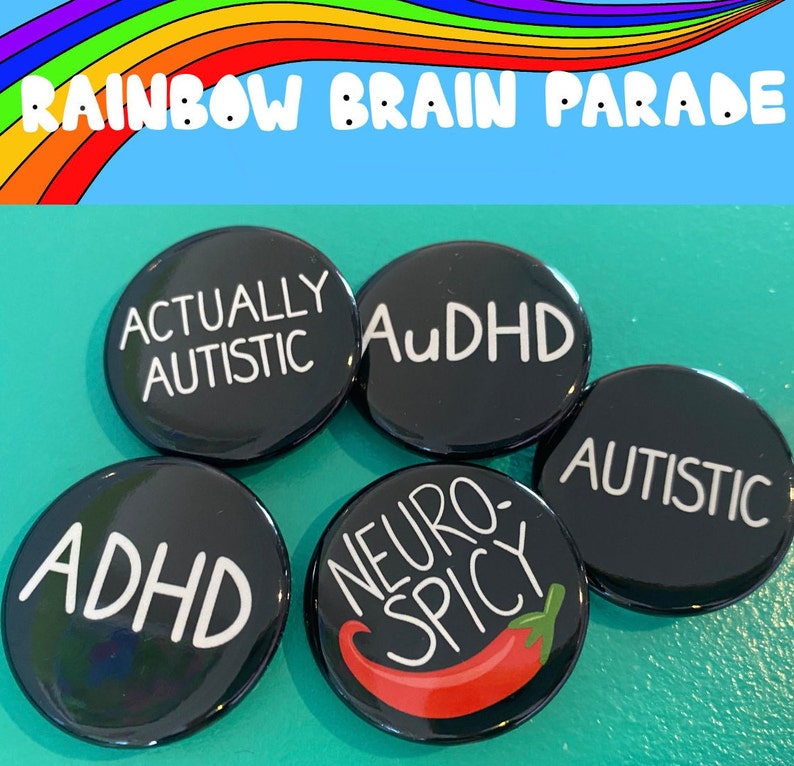 Audhd Pin, Neurodiversity Pride Badge - Etsy