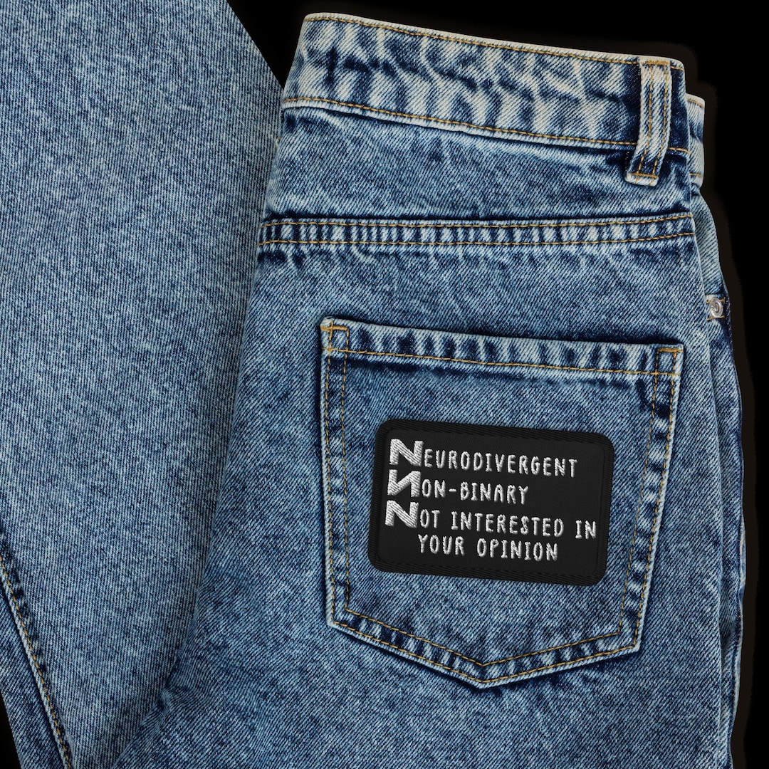 Non Binary Neurodivergent Autism Patch, Embroidered, Non Binary ...