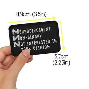 Non Binary Neurodivergent Autism Patch, Embroidered, Non Binary ...