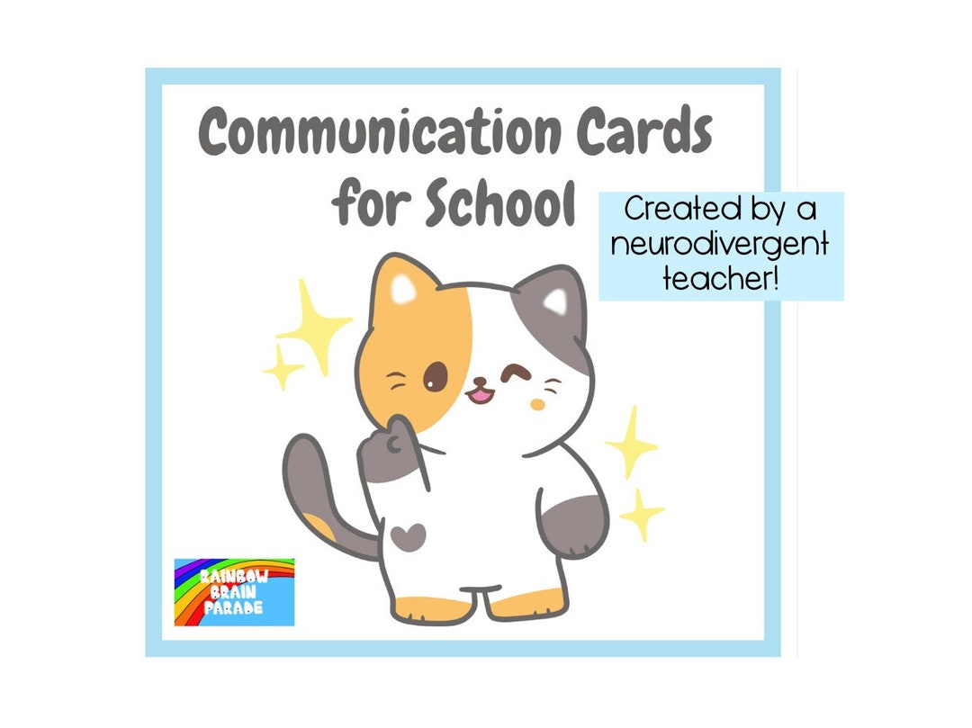 Cat Communication Cards for Autism, Visual Supports (digital Download ...