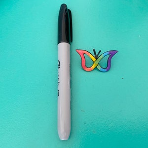 ADHD Butterfly Symbol Pin, Rainbow Infinity Symbol, ADHD and Proud ...