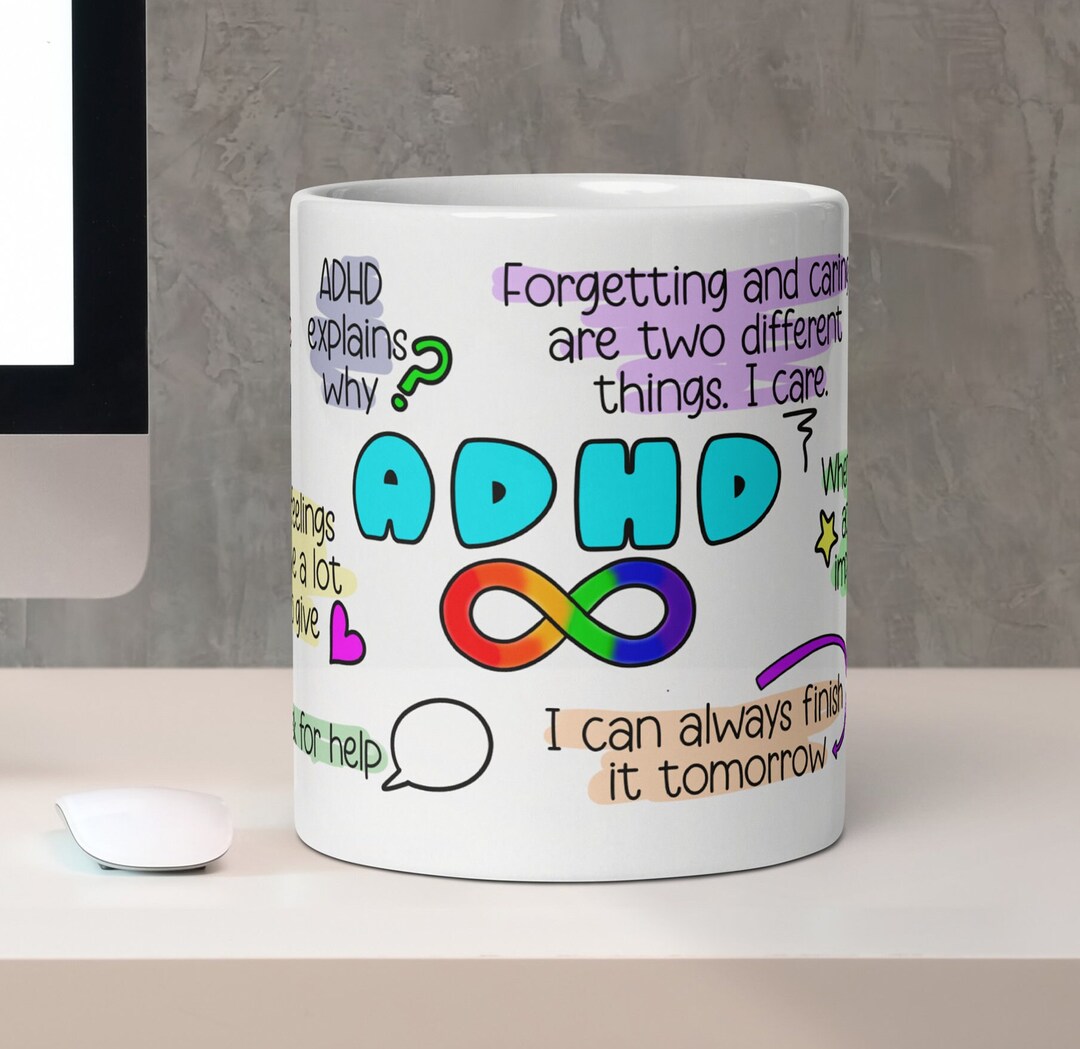 ADHD Mug, Custom Affirmation, ADHD Gifts, ADHD Awareness, Mental Health ...