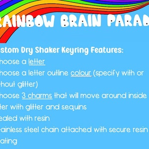 Autism Personalised Keyring, Shaker Resin Letter, Neurodiversity ...