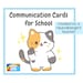 Communication Cards for School, Autism Cat Pictures, Visual ...