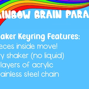Autism Keyring Shaker, Autism Fidget Toy Keychain, Infinity Rainbow ...