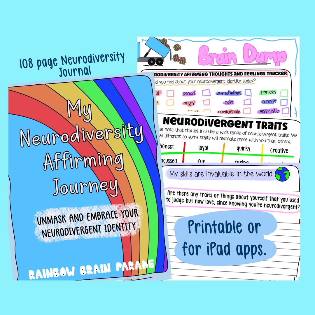 Neurodiversity Affirmation Journal, Brain Dump, Neurodivergent Planner ...