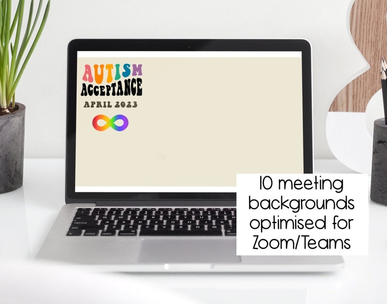 Autism Month Zoom Backgrounds Autism Awareness Png Autism - Etsy