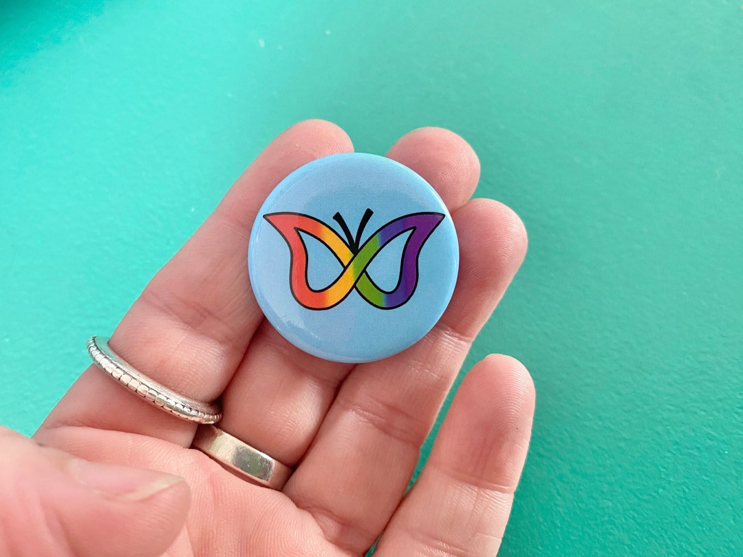 ADHD Awareness Gift, Neurospicy, ADHD Butterfly, Neurodiversity Pin, Neurospicy, Rainbow ...