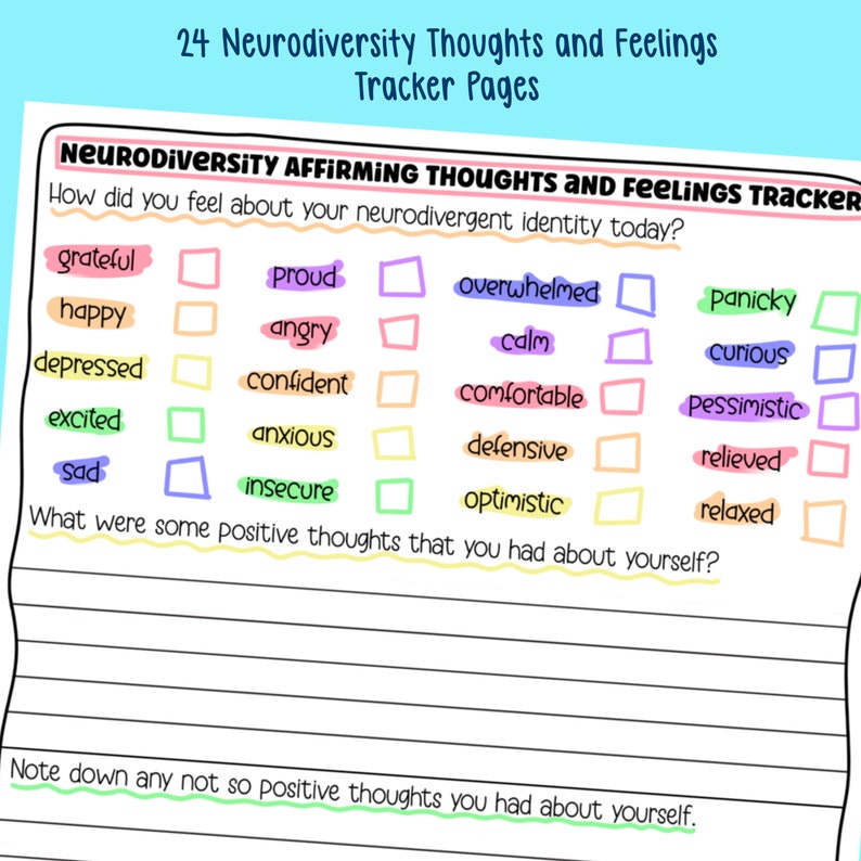 Neurodiversity Affirming Journey Journal, Self-reflection Prompts (PDF ...