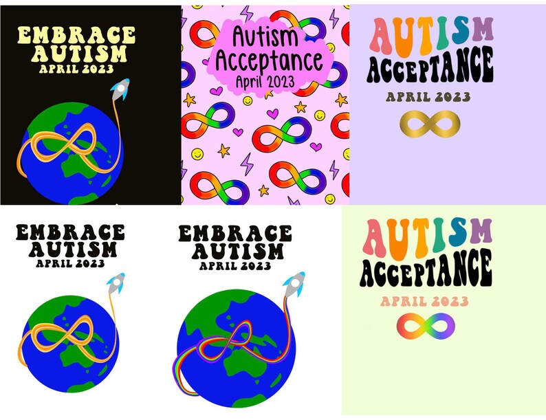 Autism Month Zoom Backgrounds Autism Awareness Png Autism - Etsy
