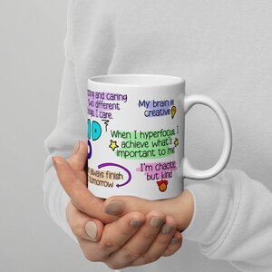ADHD Mug, Custom Affirmation, ADHD Gifts, ADHD Awareness, Mental Health ...