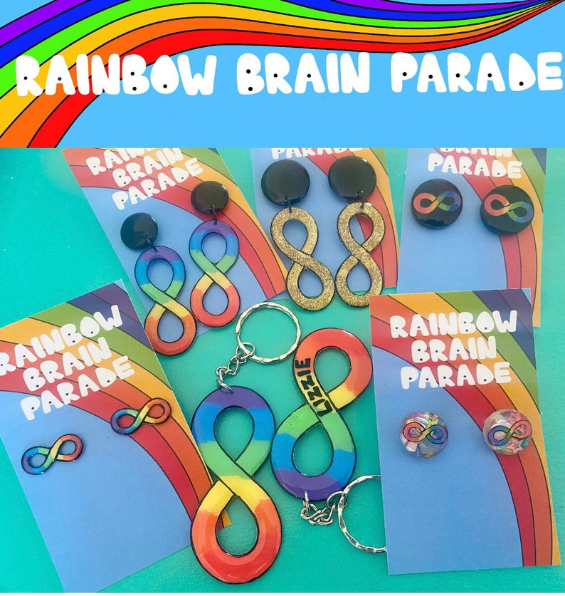 Rainbow Infinity Autism Necklace, Neurodiversity Pride Jewelry - Etsy