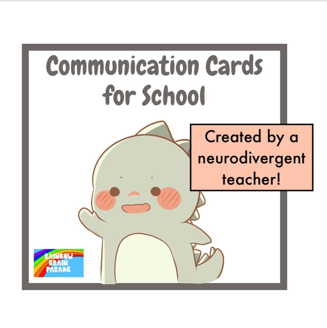 Communication Cards for School, Autism Dinosaur Pictures, Visual ...