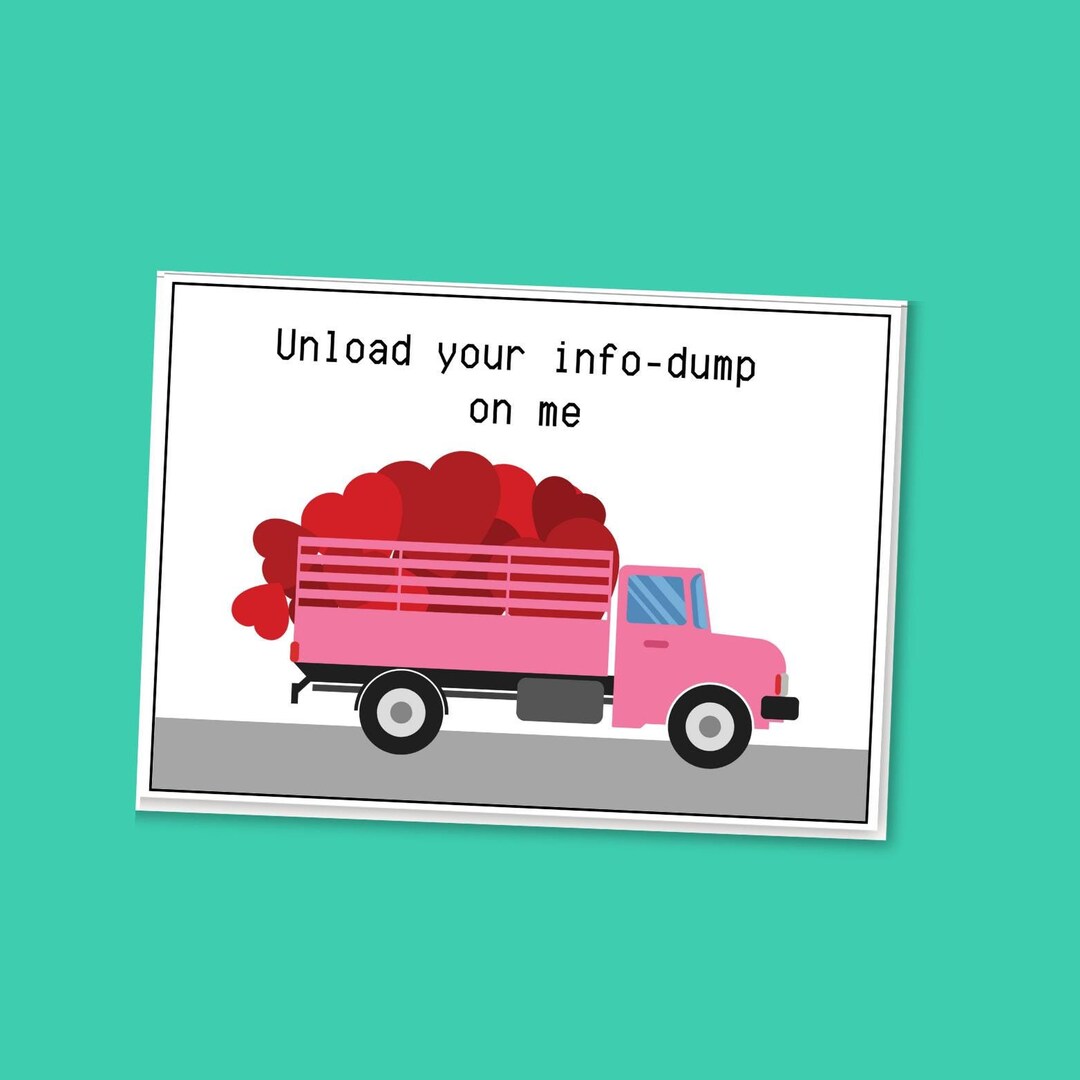 Printable Infodumping Autism Valentines Card, Jokes Gift Funny ...