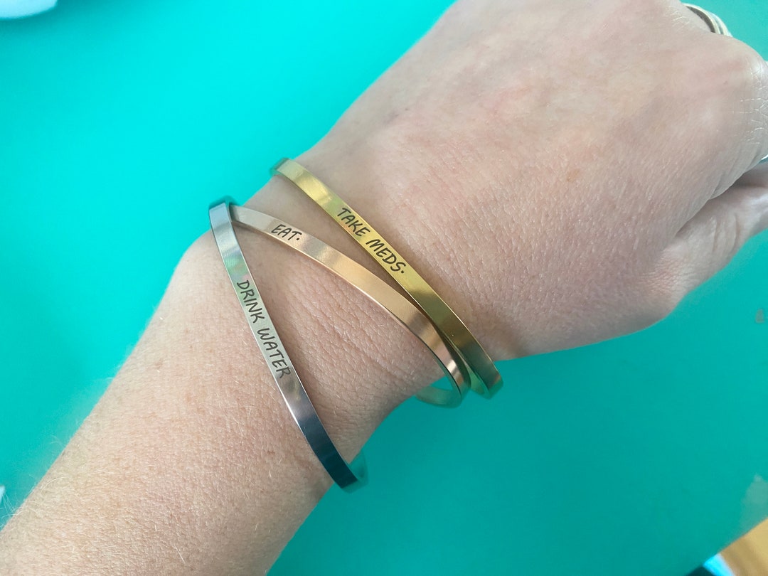 ADHD Daily Reminder Affirmations Bracelet, Reminder Take Medicine, Note ...