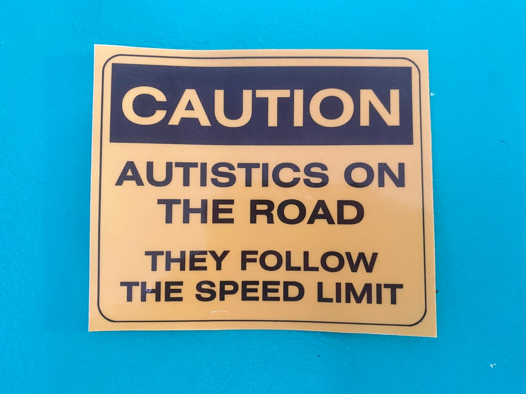 Funny Autistic Driver Sticker: Australian Caution Sign - Etsy