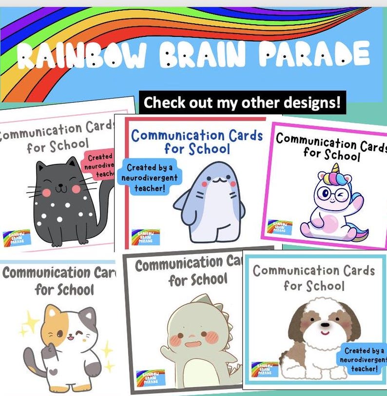 Communication Cards for School, Autism Dinosaur Pictures, Visual ...