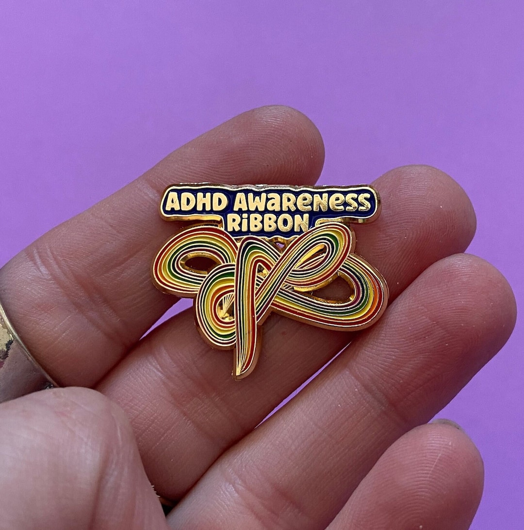 Funny ADHD Pride Pin, Neurodiversity Pin, Mental Health Pin, Disability ...