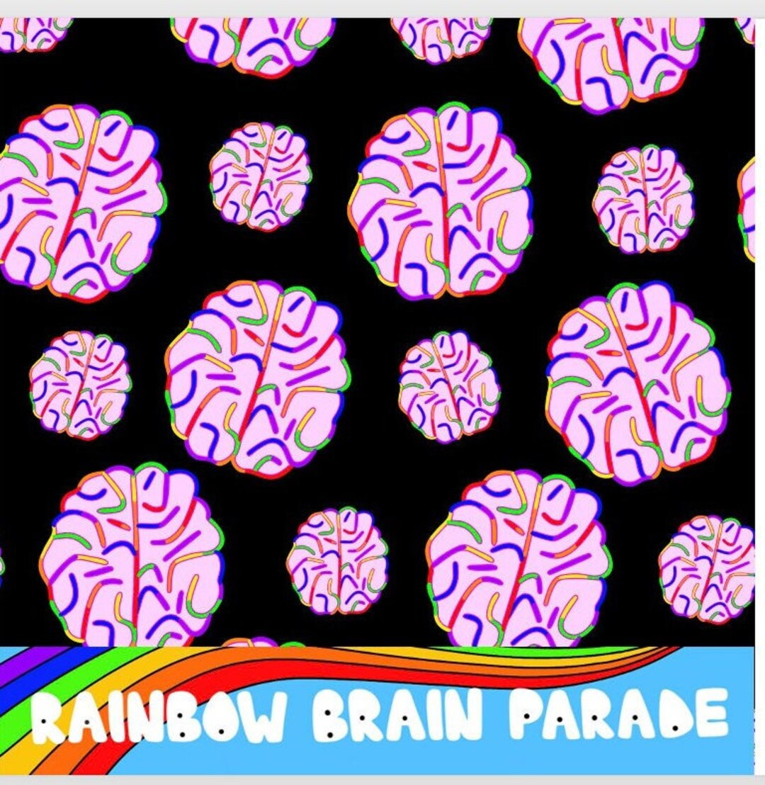 Autism Png, ADHD Png, Colourful Brain Png Seamless File, Neurodiversity ...