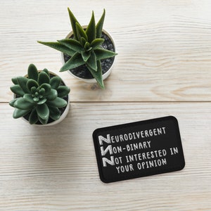 Non Binary Neurodivergent Autism Patch, Embroidered, Non Binary ...