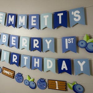 Blueberry Berry First Birthday Banner- Berry First Birthday Party ...