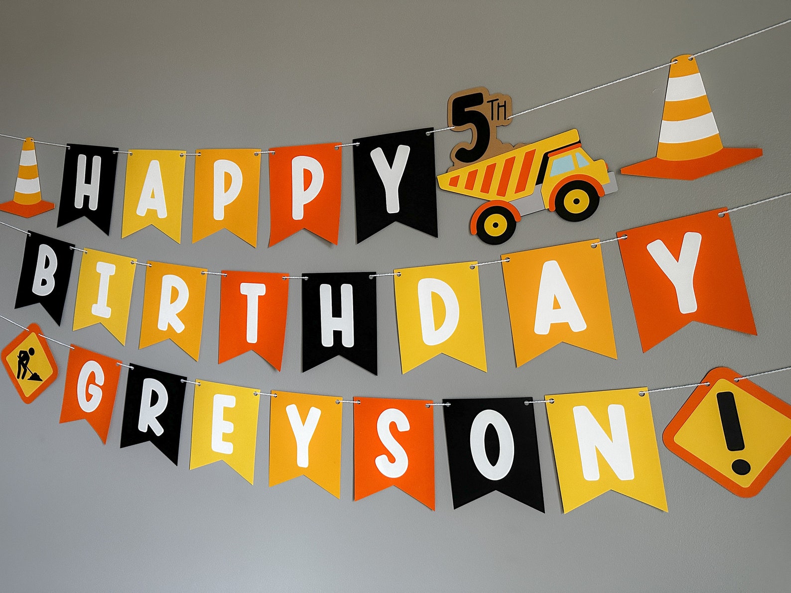 Construction Birthday Banner Construction Party Banner Construction ...