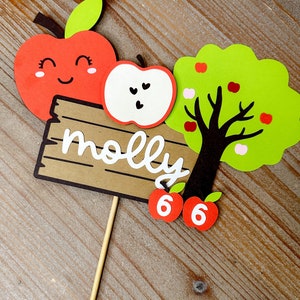 Apple Birthday Cake Topper - Apple Cake Topper - Apple of My Eye ...
