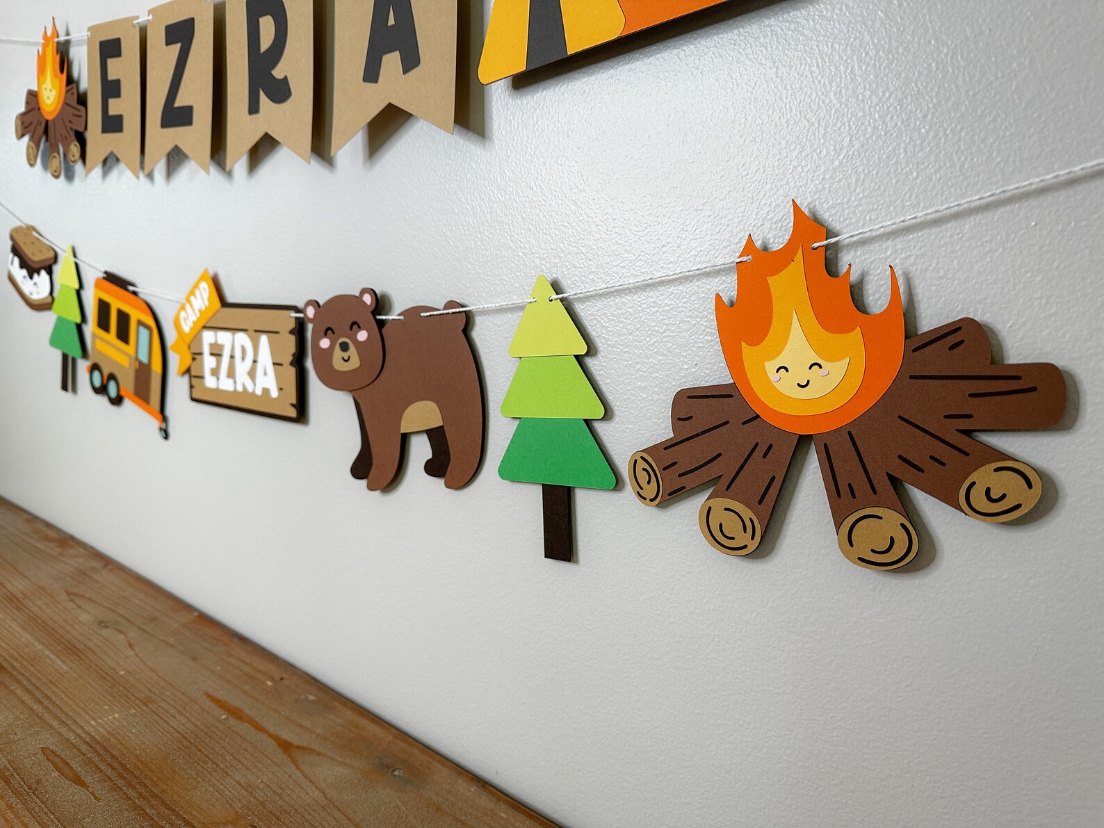 Camping Birthday Banner Camp Birthday Banner Camping Happy Birthday ...