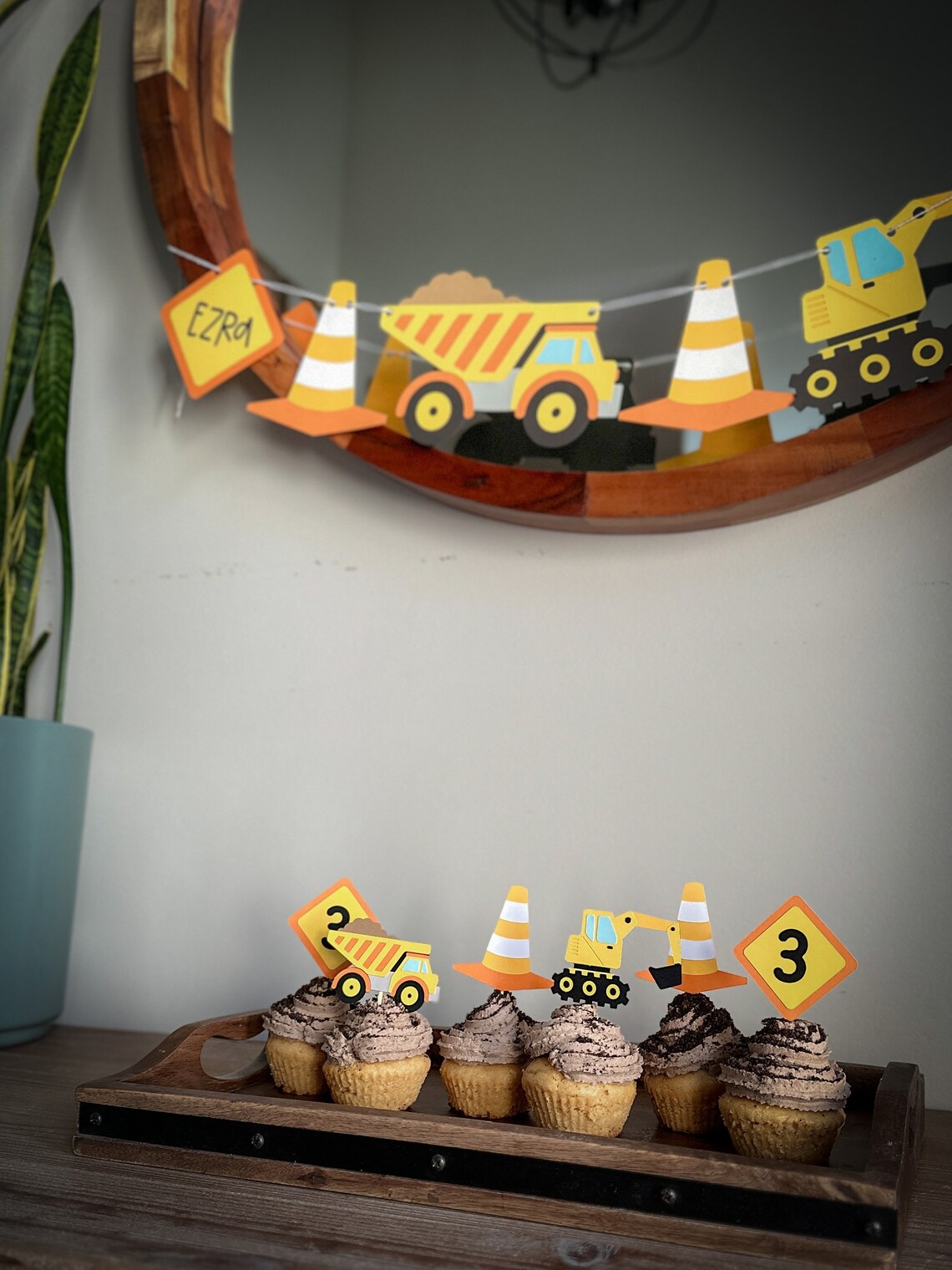 Construction Cupcake Toppers Construction Party - Etsy
